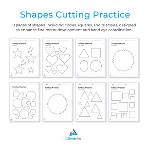 Shapes Cutting Practice – Think Sensory