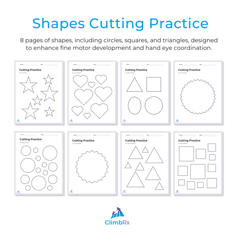 Shapes Cutting Practice – Think Sensory