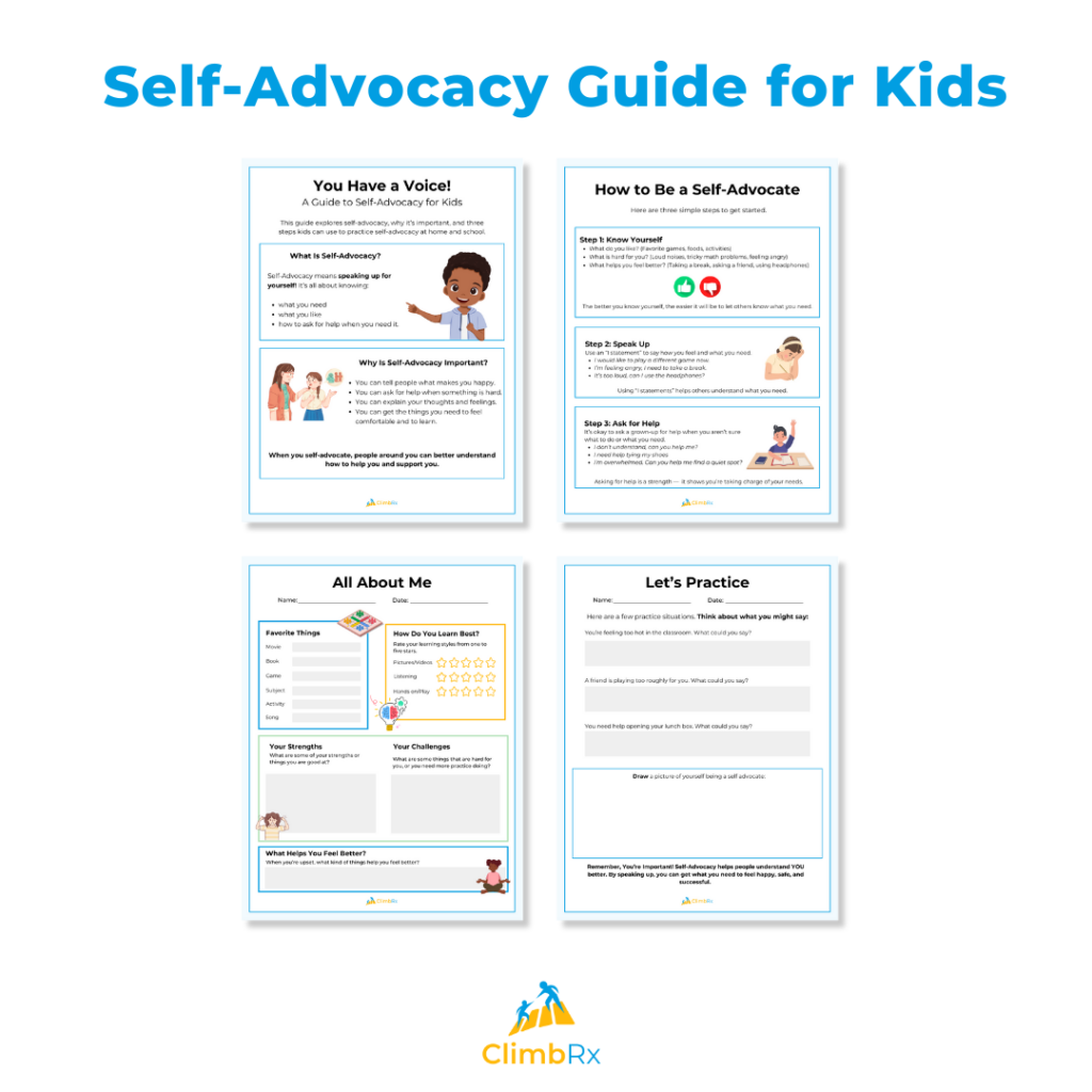 Self-Advocacy Guide for Kids - Think Sensory